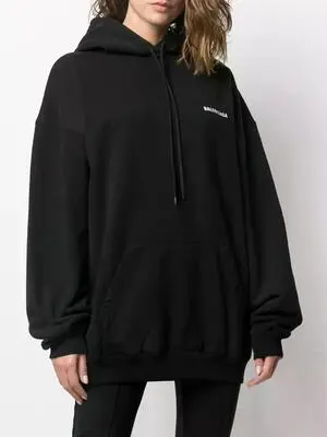 Balenciaga Logo Print Medium Fit Hoodie