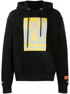 Heron Preston Litho Organic Cotton Hoodie - Black