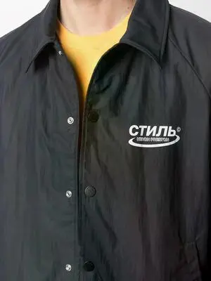 Heron Preston Logo Print Coach Jacket