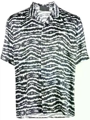 Philipp Plein Tie-dye Print Bowling Shirt