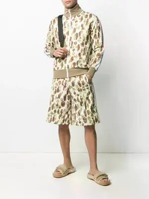 Palm Angels Desert Camo Logo Sports Jacket - Neutrals