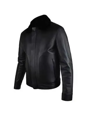 BILLIONAIRE Long-sleeved Leather Jacket