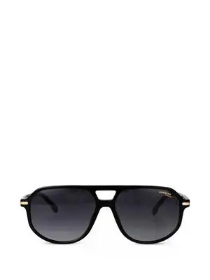Carrera Eyewear Pilot Sunglasses With Double Bridge And Gold-tone Hardware - Black