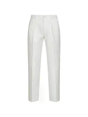 Tagliatore Cream Pleated Trousers