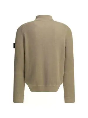 Stone Island Ribbed Knit Quarter-zip Sweatshirt
