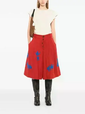 GG IN RED Embroidered Shorts