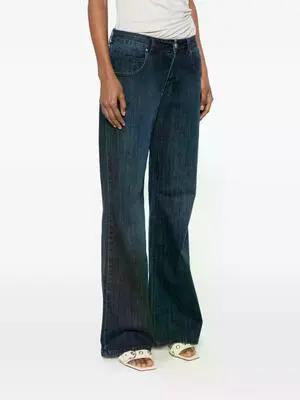 GOD SAVE DENIM Dalia Faded Wide-leg Jeans