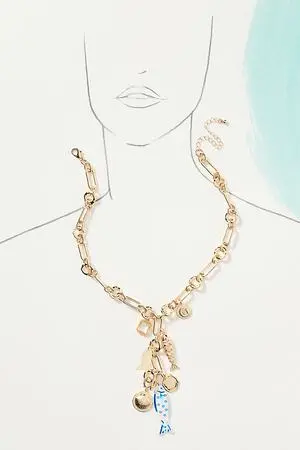 Anthropologie Ceramic Charm Necklace
