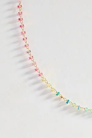 Anthropologie Delicate Beaded Necklace - Multi