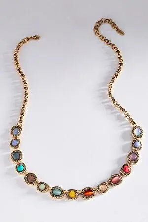Anthropologie Statement Stone Necklace - Multi