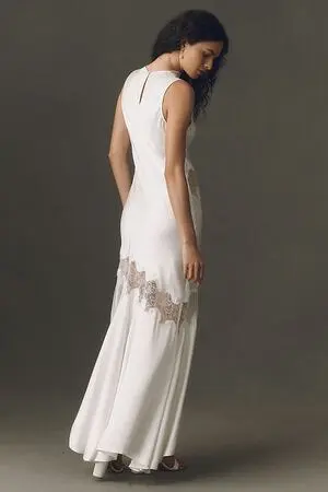 Shona Joy Simona Asymmetric Maxi Dress - Ivory