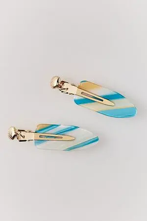 Anthropologie Crease-free Hair Clips With Starfish Charm - Multi