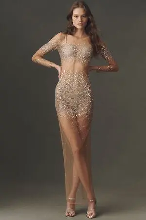 Retrofete Miranda Embellished Maxi Dress - Silver
