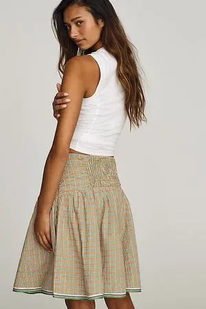 Maeve Cotton Drop-waist Mini Skirt