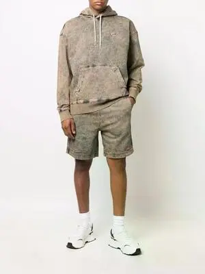 DIESEL® Acid Wash Logo Patch Shorts
