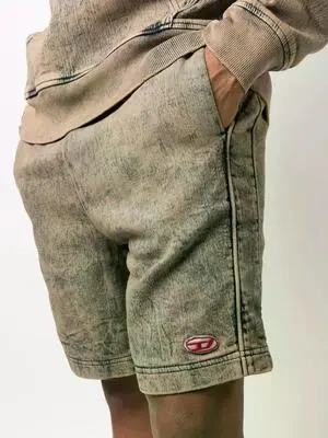DIESEL® Acid Wash Logo Patch Shorts