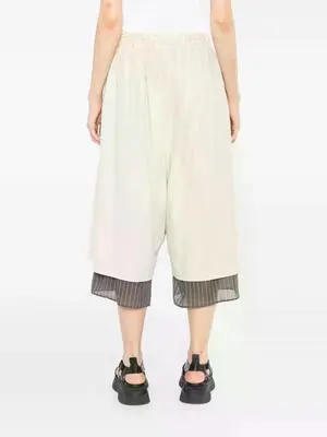 Y’s Layered Pinstripe Shorts