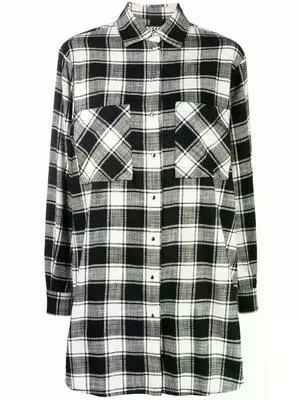 DIESEL® Checked Cotton Shirt Dress