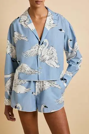 Olivia Von Halle Lucia Laia Swan Pajamas