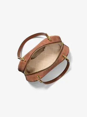 Michael Kors Cecily Small Suede Shoulder Bag - Brown