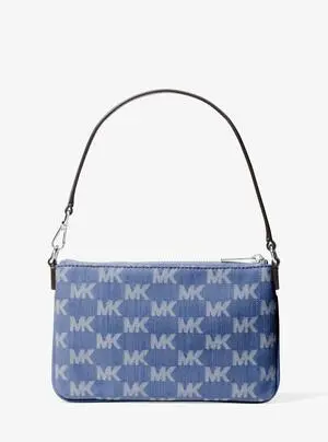 Michael Kors Jet Set Travel Small Logo Jacquard Wristlet