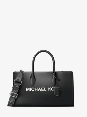 Michael Kors Mirella Medium Pebbled Leather Satchel - Black