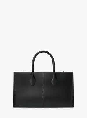 Michael Kors Mirella Medium Pebbled Leather Satchel - Black