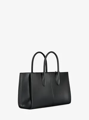 Michael Kors Mirella Medium Pebbled Leather Satchel - Black