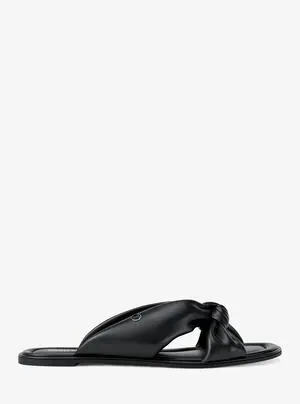 Michael Kors Elena Slide Sandal With Knot Detail - Black