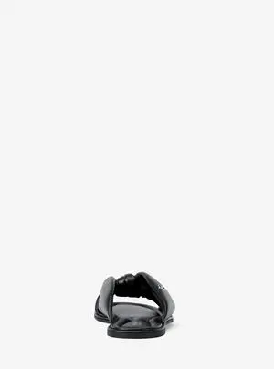 Michael Kors Elena Slide Sandal With Knot Detail - Black