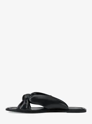 Michael Kors Elena Slide Sandal With Knot Detail - Black