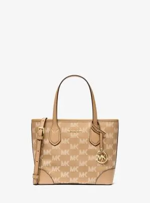 Michael Kors Eva Logo Jacquard Convertible Tote Bag