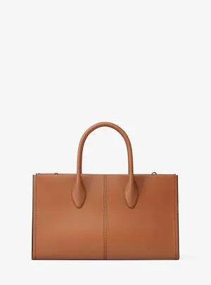 Michael Kors Mirella Medium Pebbled Leather Satchel - Brown