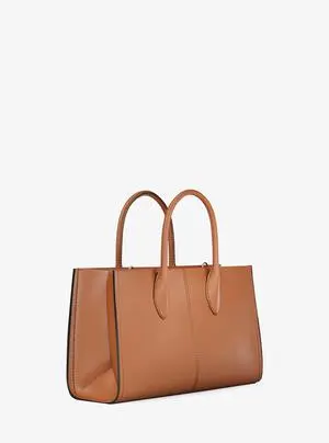 Michael Kors Mirella Medium Pebbled Leather Satchel - Brown