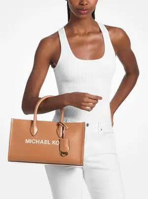 Michael Kors Mirella Medium Pebbled Leather Satchel - Brown