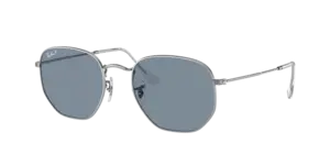 Ray-ban Hexagonal Flat Lenses Sunglasses - Blue Polarized