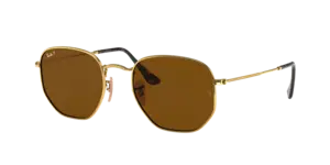 Ray-ban Ray-Ban Hexagonal Flat Lenses Sunglasses Brown Polarized