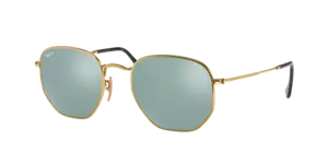 Ray-ban Hexagonal Flat Lenses Sunglasses - Silver Flash
