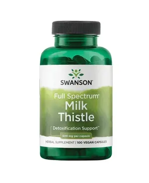 SWANSON Milk Thistle Herbal Liver Support Supplement Quality Formula Helping To Maintain Overall Health And Wellbeing 100 Capsules - No Color