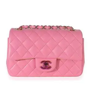 CHANEL Chanel Quilted Lambskin Mini Rectangular Flap Bag
