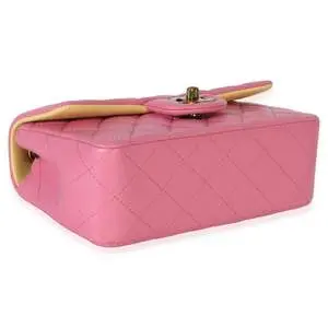 Chanel Quilted Lambskin Rectangular Flap Bag - Pink
