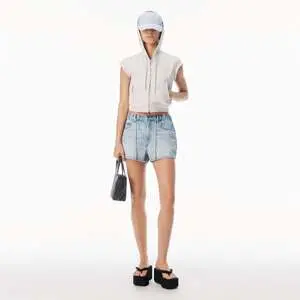 Alexander Wang Crystal Hotfix Drawcord Short