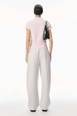 Alexander Wang Crystal Embellished Polo Tee - Light Pink