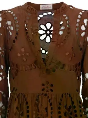 MC2 SAINT BARTH Sylvia Broderie-anglaise Tiered Maxi Dress