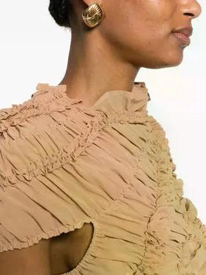 Magda Butrym Ruffled High Neck Top
