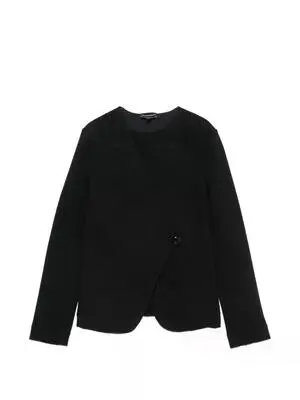 Emporio Armani Asymmetrical Front Jacket - Black