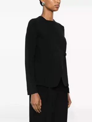 Emporio Armani Asymmetrical Front Jacket - Black