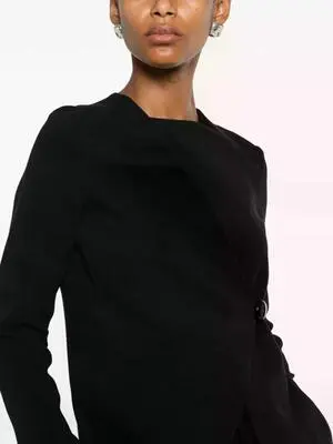 Emporio Armani Asymmetrical Front Jacket - Black