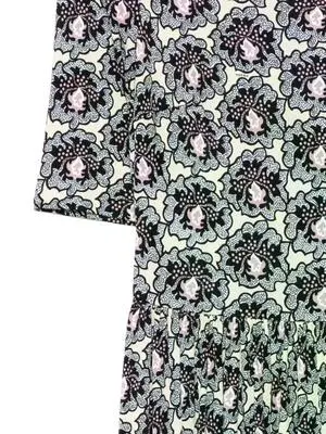 Prada Printed Gathered Dress