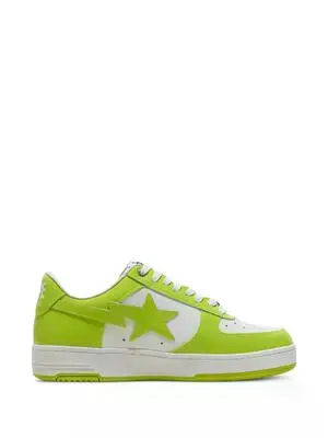 A BATHING APE Sta Leather Sneakers - Green